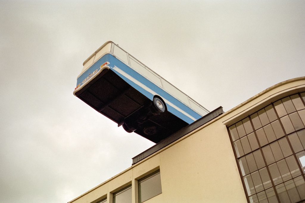 'The Italian Job' Bus Scene at the De La Warr Pavilion