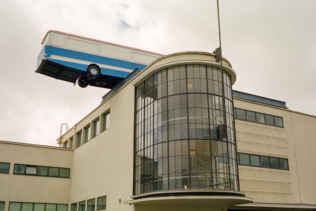 'The Italian Job' Bus Scene at the De La Warr Pavilion